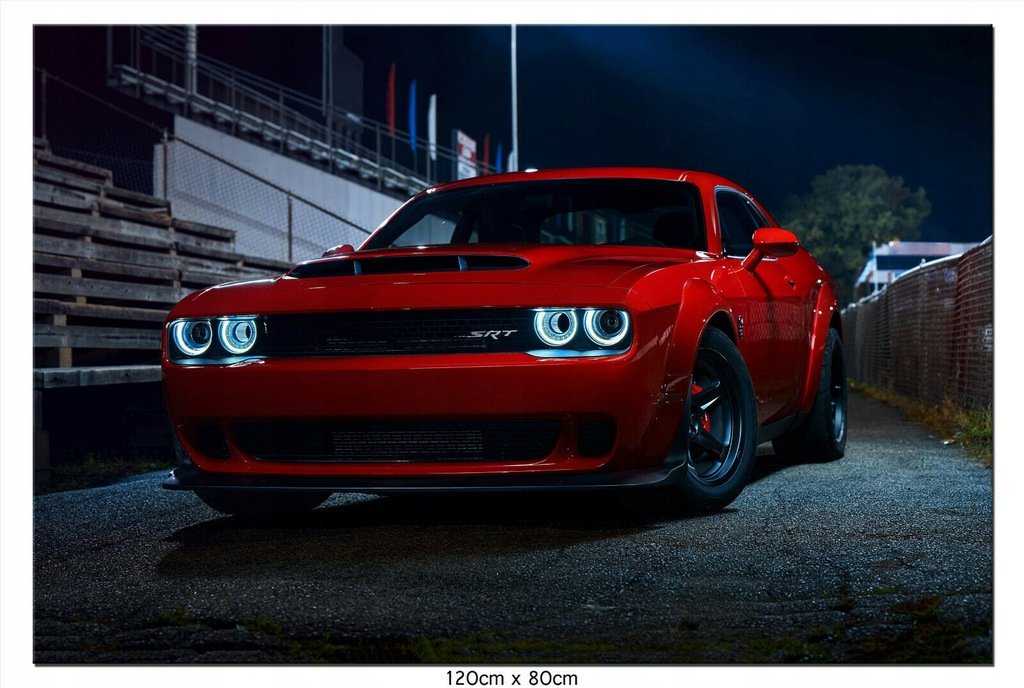 "Dodge Challenger SRT Red" paveikslas ant drobės | Ispudingai.lt