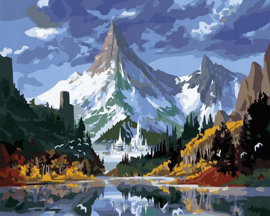 "Didingas kalnas" 40x50 tapyba pagal skaičius | Ispudingai.lt
